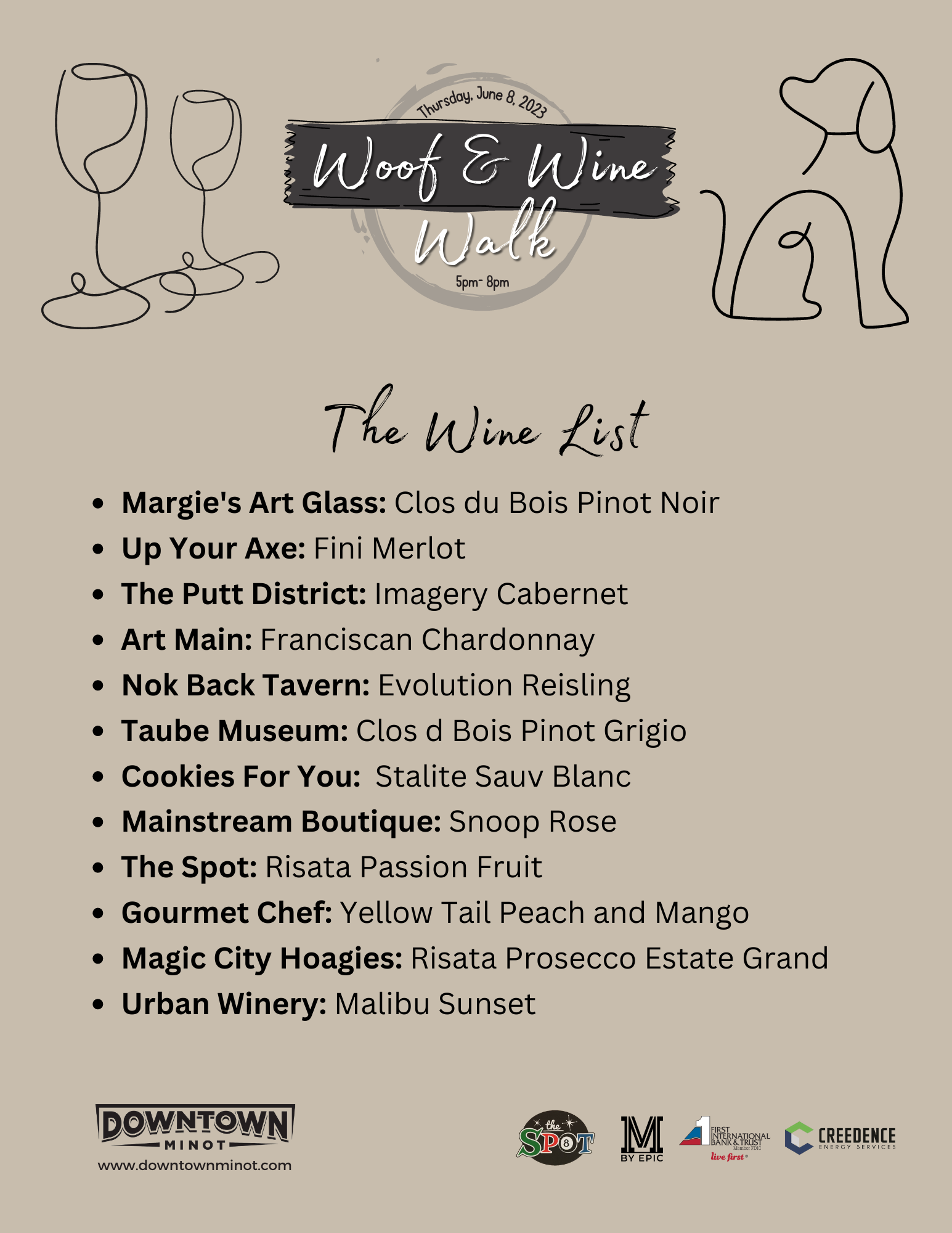 Woof & Wine Walk - Downtown Minot
